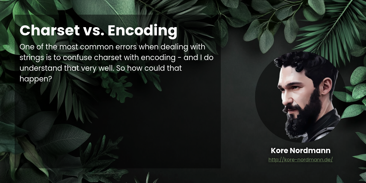 Charset vs. Encoding